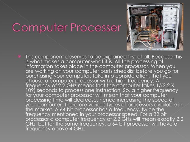Parts of Computer | PPT | Computer Peripherals | Computing