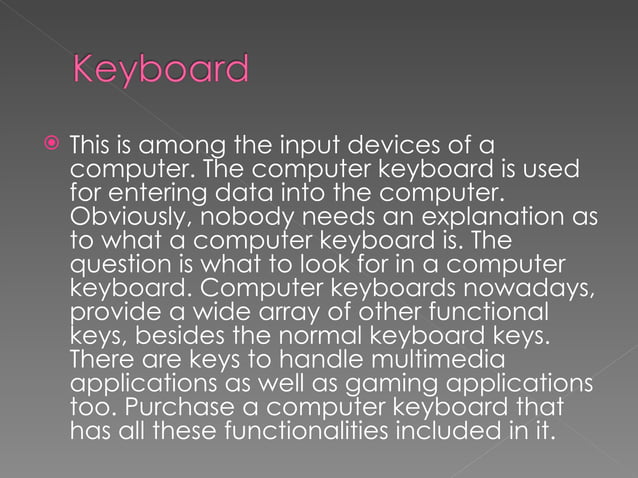 Parts of Computer | PPT | Computer Peripherals | Computing