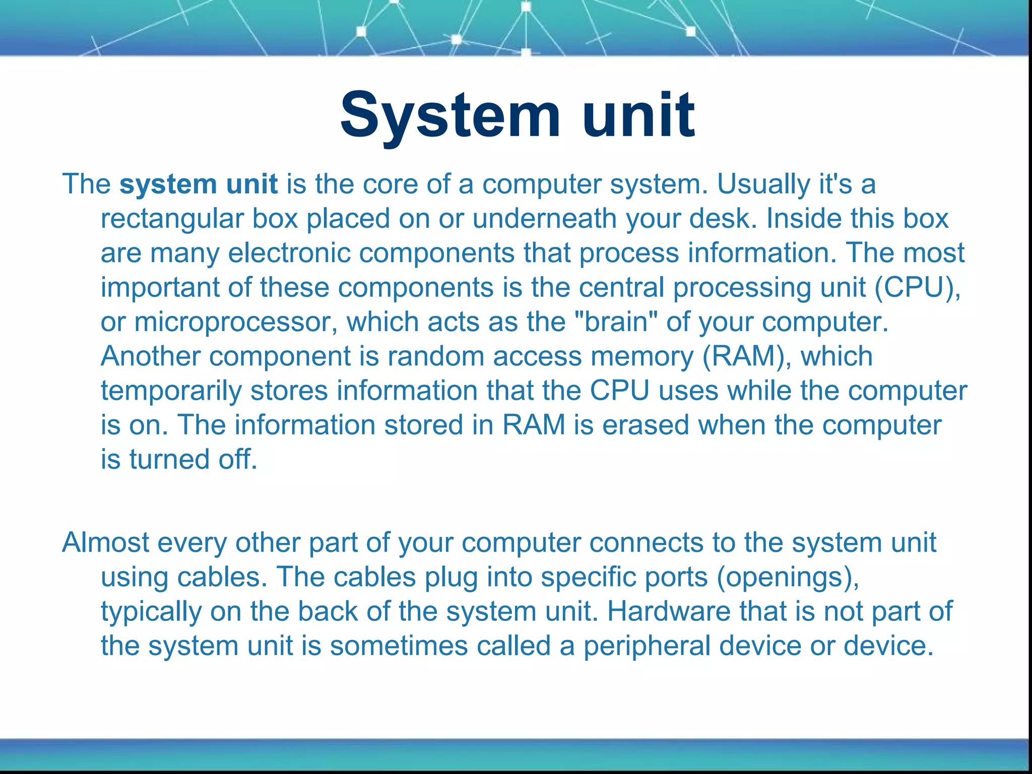Parts of computer | PPT