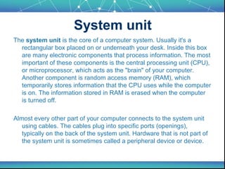 Parts of computer | PPT