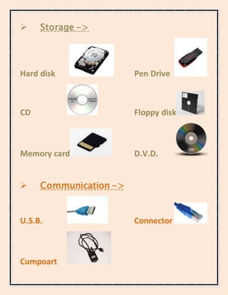 Parts of computer | DOCX | Computer Peripherals | Computing