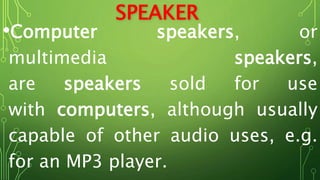 PARTS OF COMPUTER.pptx | Computer Peripherals | Computing