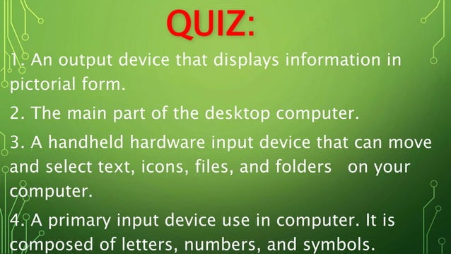 PARTS OF COMPUTER.pptx | Computer Peripherals | Computing