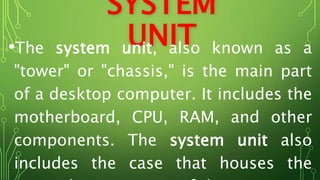 PARTS OF COMPUTER.pptx | Computer Peripherals | Computing