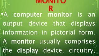PARTS OF COMPUTER.pptx | Computer Peripherals | Computing