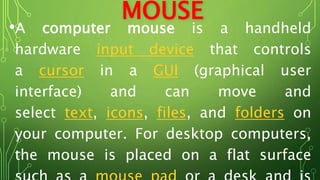 PARTS OF COMPUTER.pptx | Computer Peripherals | Computing