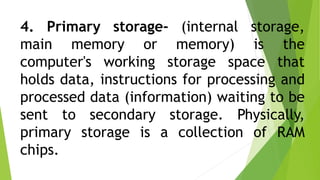 Basic Parts of computer. Identify the basic parts of Computer. Discuss ...