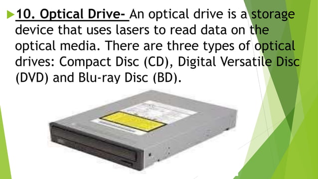 Basic Parts of computer. Identify the basic parts of Computer. Discuss ...
