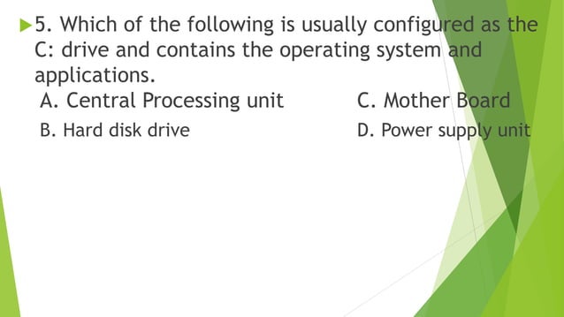 Basic Parts of computer. Identify the basic parts of Computer. Discuss ...