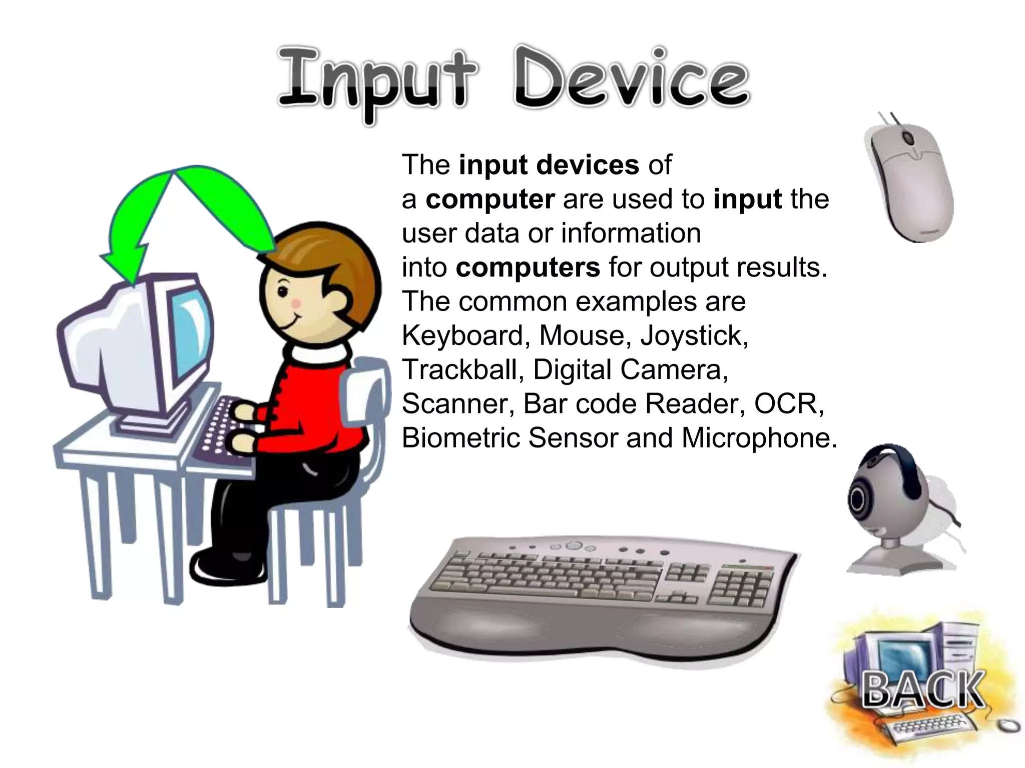 Parts Of Computer For Basic Class Pptx Computer Peripherals Computing