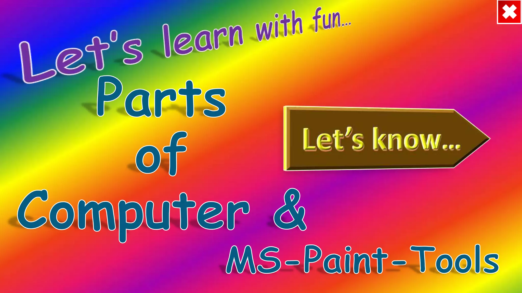 Parts of computer & ms paint tools | PPSX