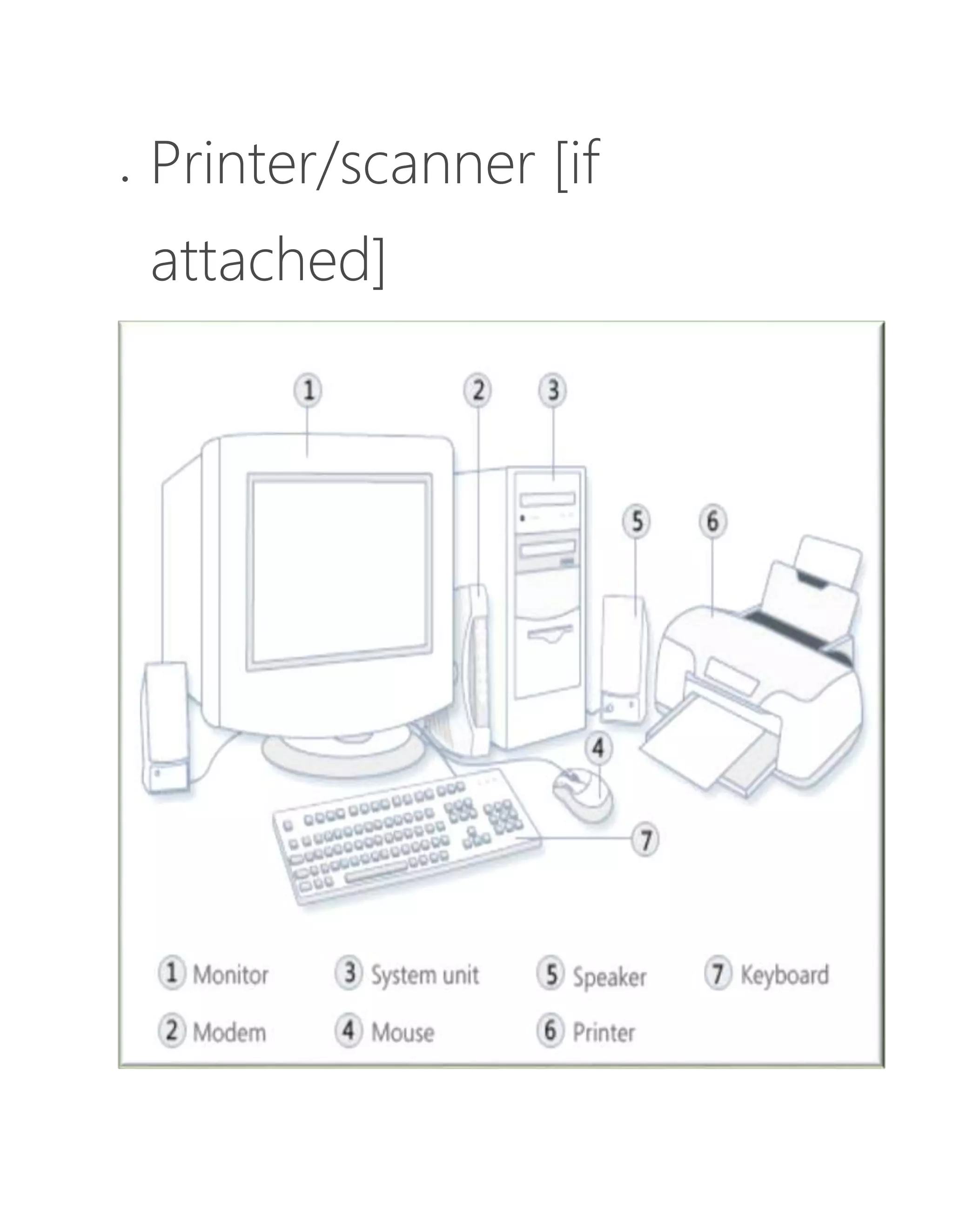 Parts of computer system (how to assemble and disassemble the computer) | DOCX