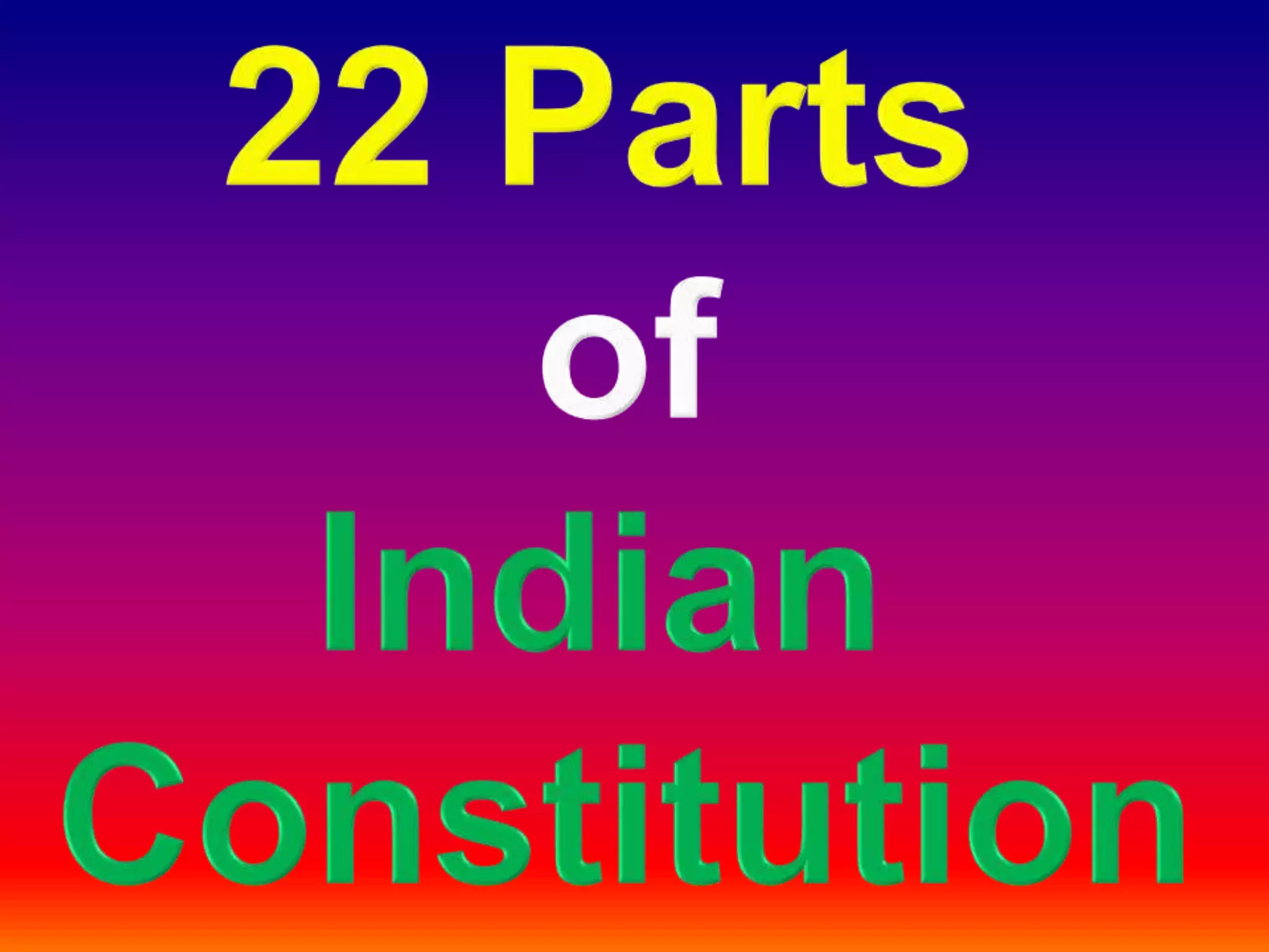 Parts of constitution | PPTX