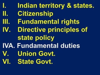 Parts of constitution | PPTX