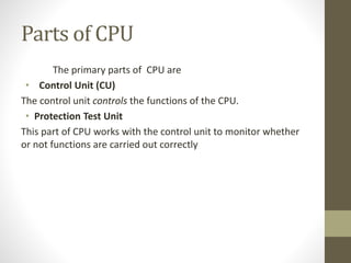 Parts of cpu | PPT