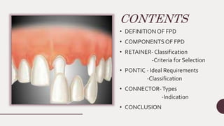 Parts of fixed partial denture | PPTX