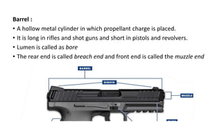 PARTS OF GUN in forensic medicine and toxicology.pptx