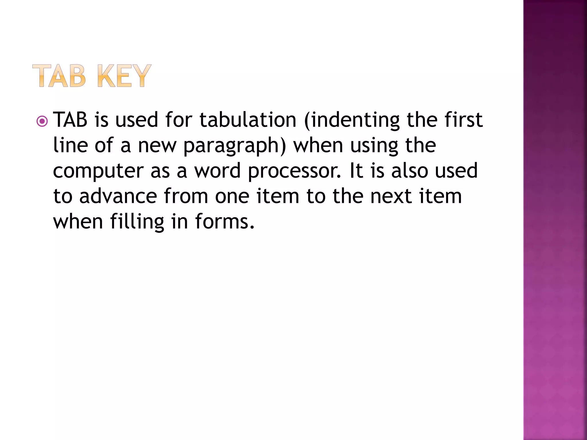 Parts of Keyboard | PPTX