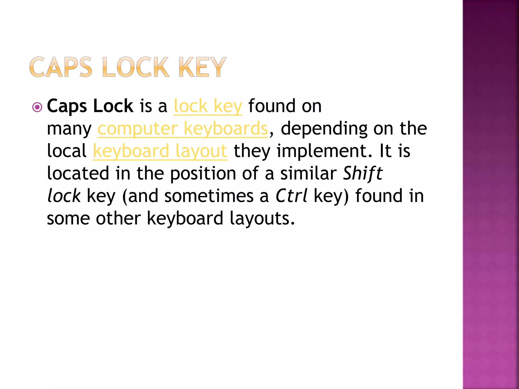 Parts of Keyboard | PPTX