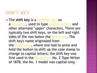 Parts of Keyboard | PPTX