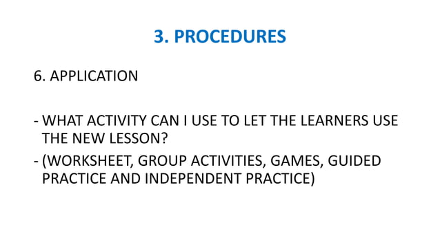 PARTS OF LESSON PLAN.pptx | Homework and Study | Education