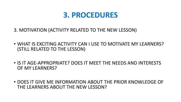 PARTS OF LESSON PLAN.pptx | Homework and Study | Education