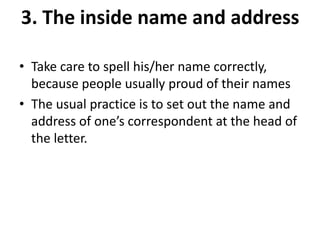 Parts of letter | PPTX