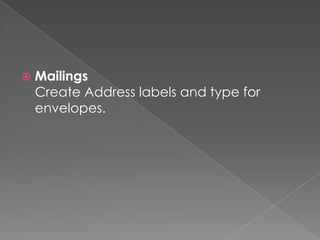 Parts of m.s word | PPTX