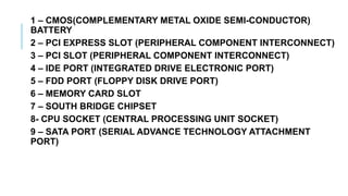 PARTS OF MOTHERBOARD with label and meaning.pptx
