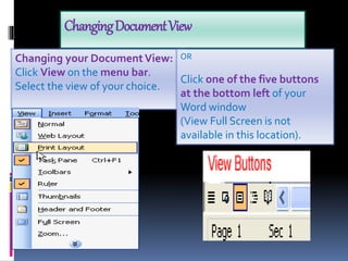 Parts of ms word2003 | PPTX