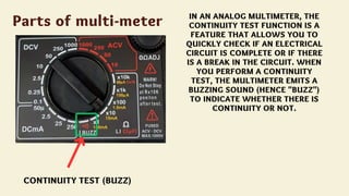 PARTS OF MULTIMETER/MULTITESTER AND ITS USES.pptx