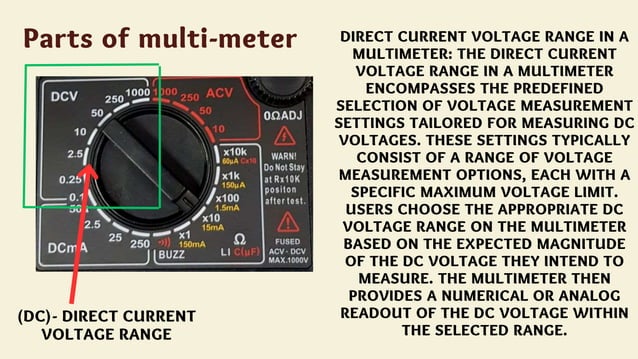 PARTS OF MULTIMETER/MULTITESTER AND ITS USES.pptx | Science