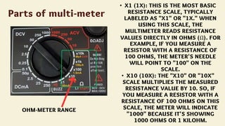 PARTS OF MULTIMETER/MULTITESTER AND ITS USES.pptx | Science