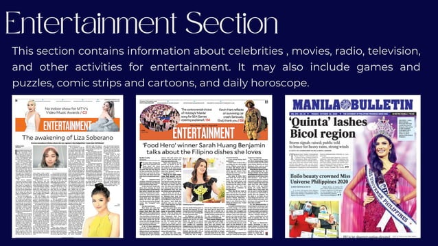 Parts of Newspaper.pdf | Business | Business and Finance