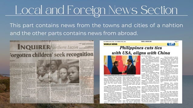 Parts of Newspaper.pdf | Business | Business and Finance