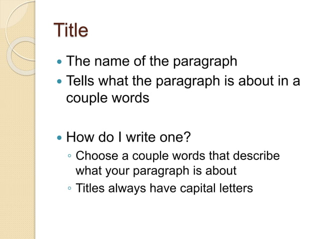 Parts of paragraph | PPT