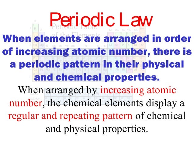 Parts of periodic table
