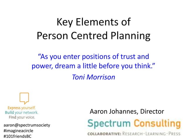 Elements of Person Centered Planning | PPT
