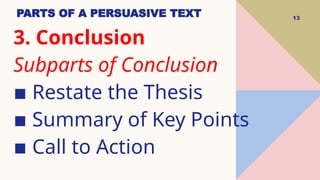 Parts of Persuasive Text for lecture discussion notes.pptx
