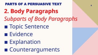 Parts of Persuasive Text for lecture discussion notes.pptx