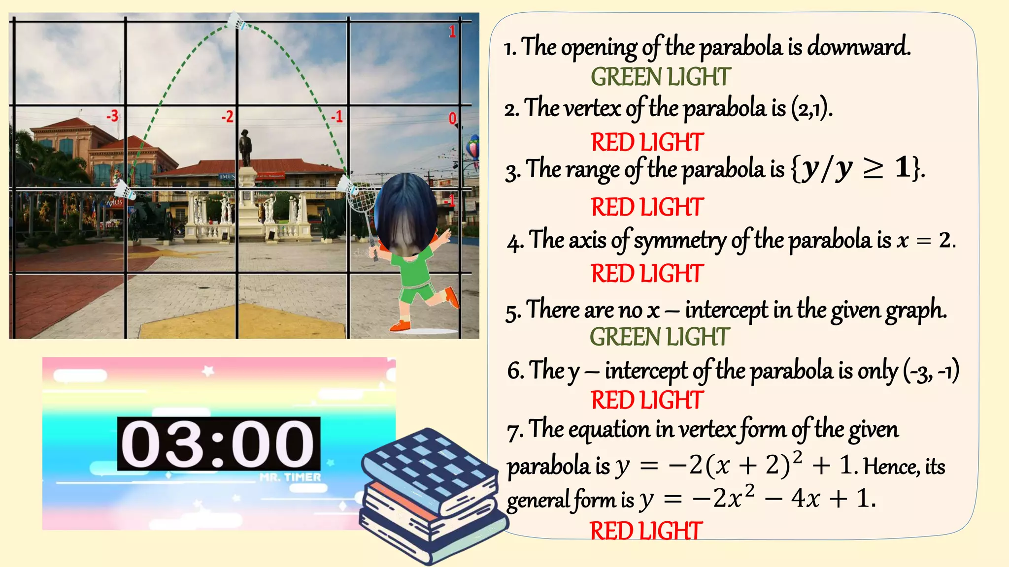 Parts of quadratic function and transforming to general form to vertex ...