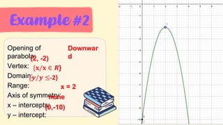 Parts of quadratic function and transforming to general form to vertex ...