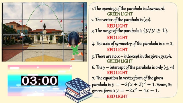 Parts of quadratic function and transforming to general form to vertex ...