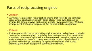 Parts of reciprocating engine | PDF