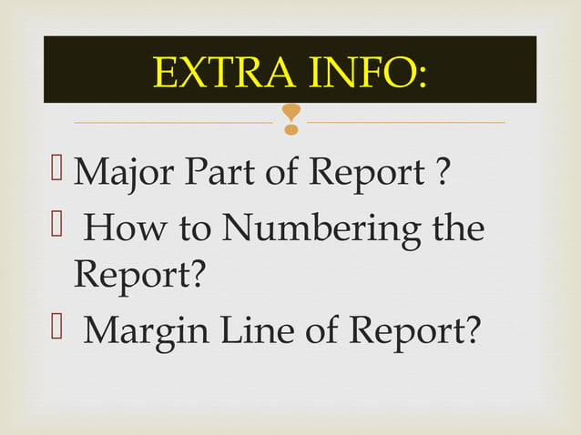 Parts of Report - English Presentation | PPT | Technology & Computing