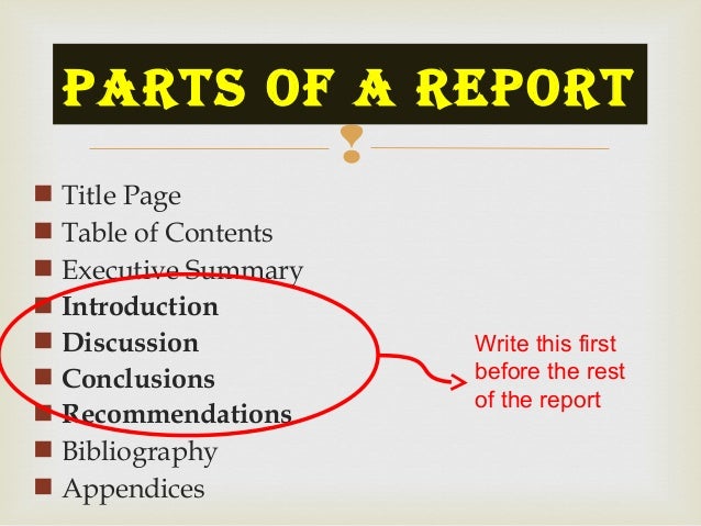 Parts of Report - English