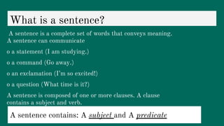 parts of sentence.pdf where you will see all its types | PDF