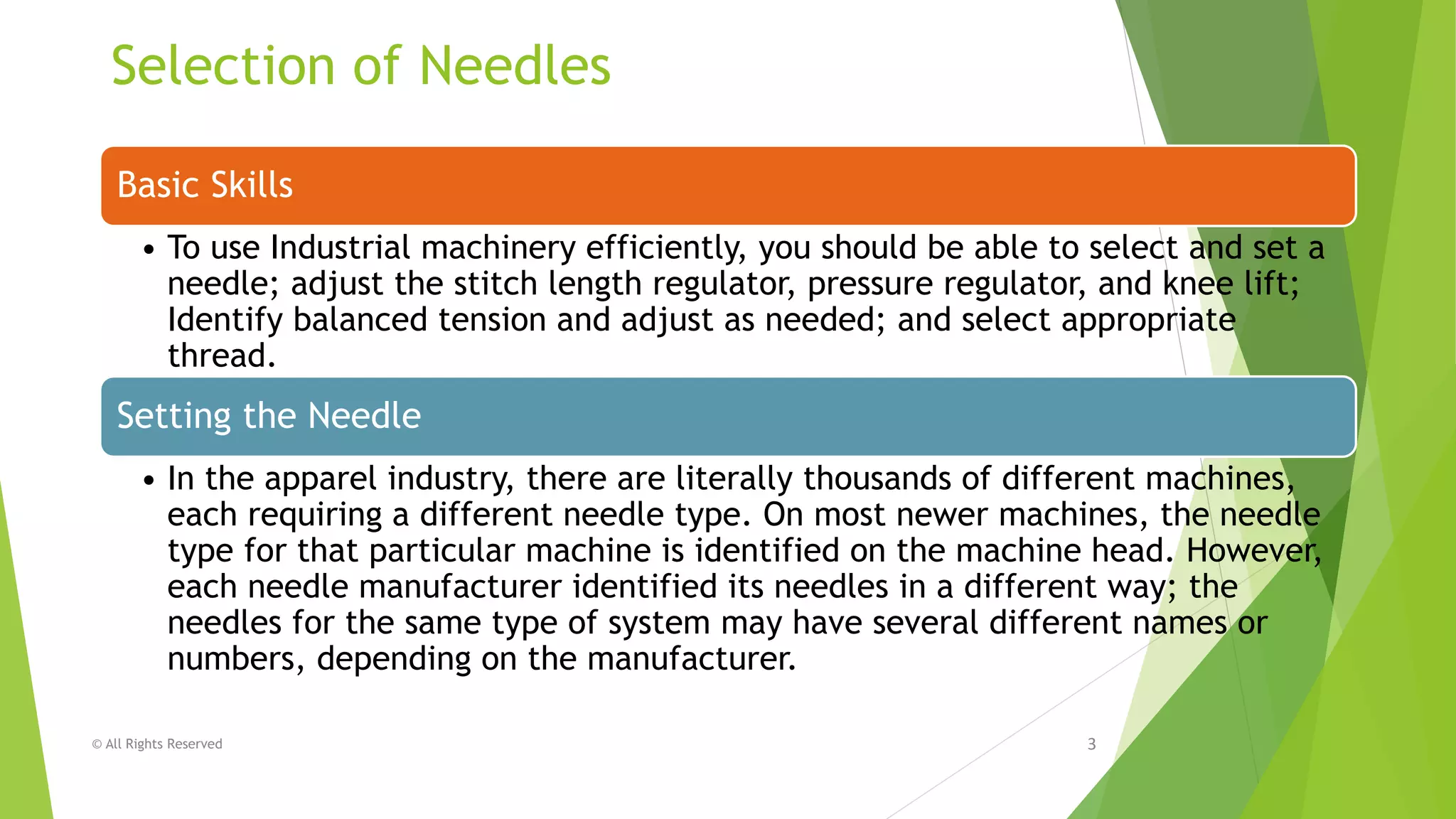 Parts of sewing machine needle | PPTX