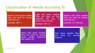 Parts of sewing machine needle | PPTX
