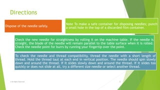 Parts of sewing machine needle | PPTX